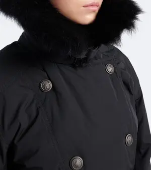 Moncler Belted Shearling-trimmed Ski Suit