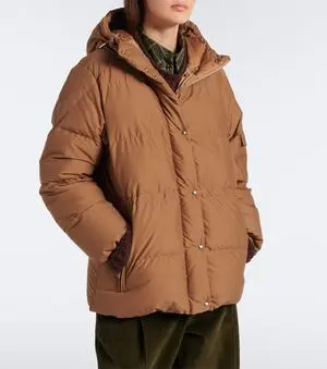 Moncler Himalaya Hooded Cotton-blend Down Jacket