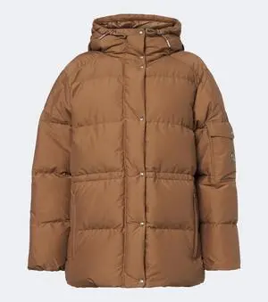 Moncler Himalaya Hooded Cotton-blend Down Jacket - Brown