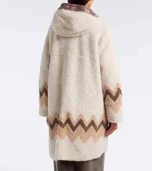Bogner Niva Reversible Hooded Shearling Coat