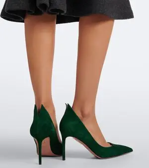 AQUAZZURA Linea Suede Pumps