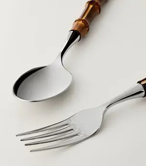 Gucci Bamboo Stainless Steel Fork And Spoon Set