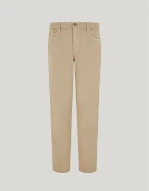 Canali Levante Comfort Cotton Microtwill Regular-fit Pants - Beige