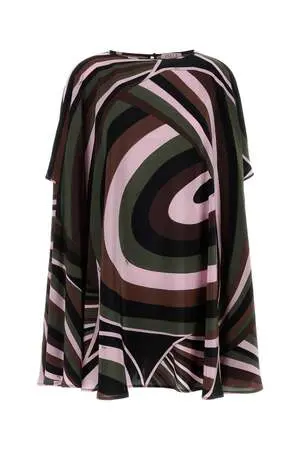 Emilio Pucci Silk Crepe Kaftan Dress - Printed