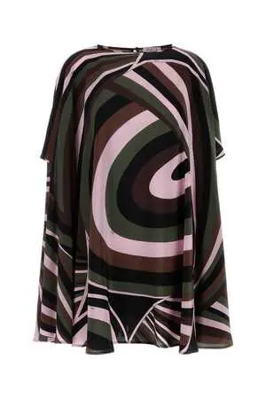 Emilio Pucci Silk Crepe Kaftan Dress - Printed