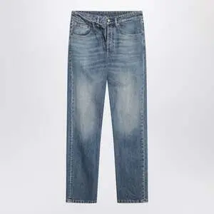 MAISON MARGIELA Worn-effect Straight-leg Denim Jeans With Contrast Stitching - Blue
