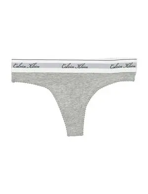 Calvin Klein Waistband Thong - Grigio