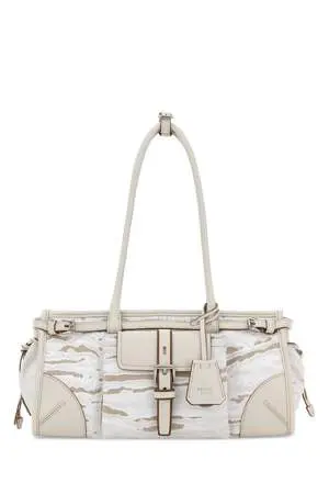 Prada Canvas Medium Shoulder Handbag