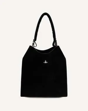 VIVIENNE WESTWOOD Large Lottie Suede Shopping Bag