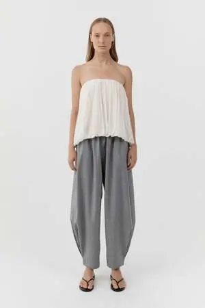 ST. AGNI Strapless Balloon Top - Talco