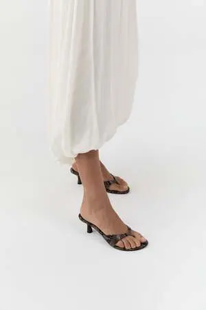 ST. AGNI Pre-order: Everyday Thong Heel 50 - Python Embossed