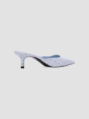 BLACK SUEDE STUDIO Riley 50mm Ostrich Mules