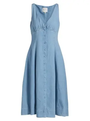 REFORMATION Sebastien Denim Midi-dress
