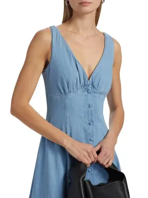 REFORMATION Sebastien Denim Midi-dress