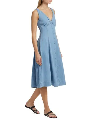 REFORMATION Sebastien Denim Midi-dress