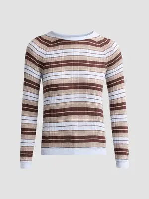Rag & Bone Teresa Striped Silk-blend Top - Light Blue Multi