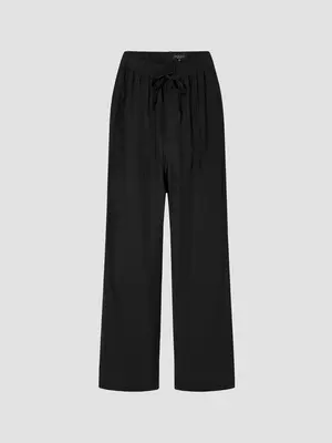 Rag & Bone Atlas Drawstring Satin Pants - Black