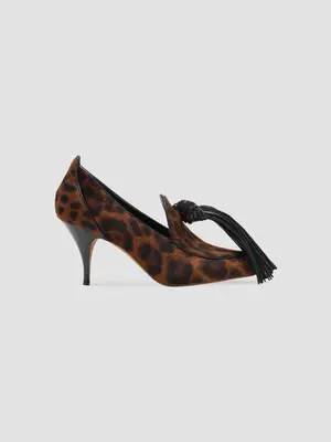 Ulla Johnson Agata Tasseled Calf Hair Pumps - Leopard