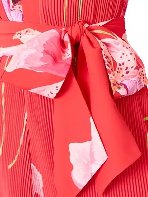 MILLY Liv Pleated Floral Minidress