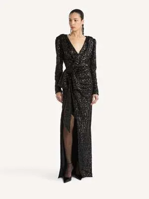 Balmain Long Sequinned Dress
