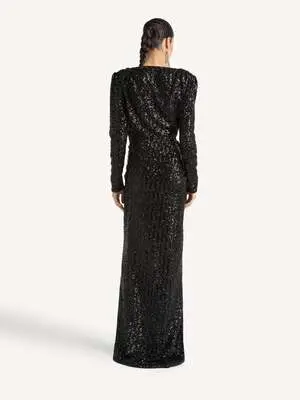 Balmain Long Sequinned Dress