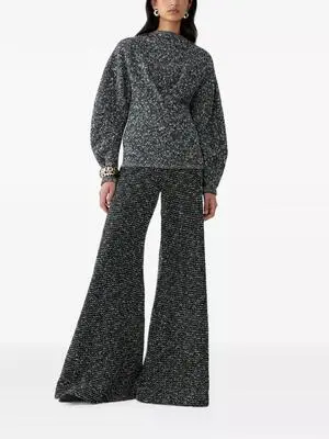 Carolina Herrera Pleated Bouclé Sweater