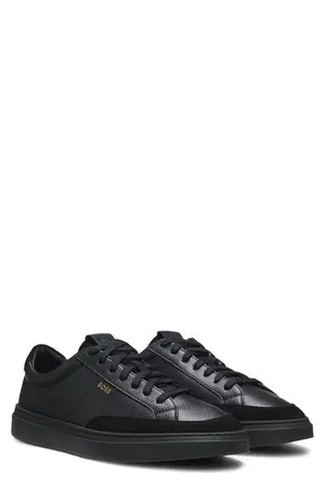 BOSS Kieran Leather Sneaker - Black