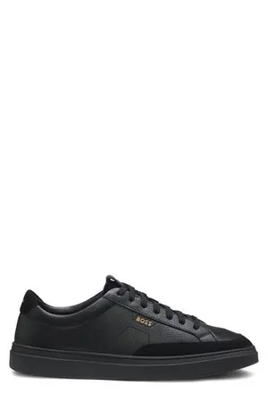 BOSS Kieran Leather Sneaker - Black
