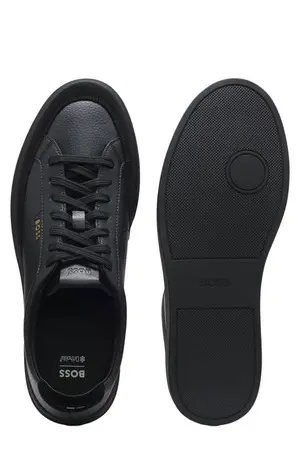 BOSS Kieran Leather Sneaker - Black