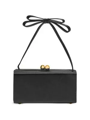 Carolina Herrera Mimi Bow Satin Tote Bag - Black