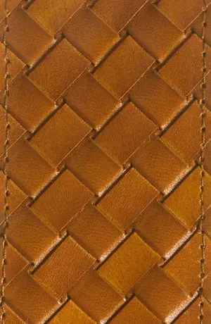 JENNIFER BEHR Braided Leather Ponytail Wrap Saddle