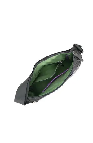 CAMPO MARZIO ROMA 1933 Leia Lightweight Shoulder Bag With Adjustable Handles & Glossy Accent - Graphite Grey