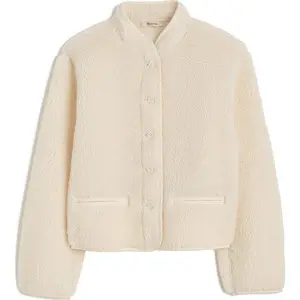 Madewell Après Fleece Mandarin Collar Jacket - Canvas