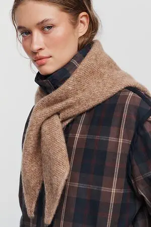 Anthropologie Wool Blend Triangle Scarf - Camel