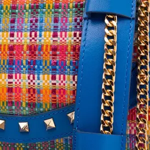 VINCI LEATHER SHOES The Zoe Tweed Leather Handbag