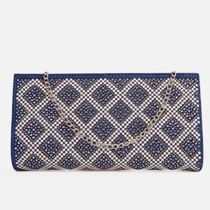 VINCI LEATHER SHOES The Nampula Glitter Suede Leather Clutch