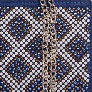 VINCI LEATHER SHOES The Nampula Glitter Suede Leather Clutch