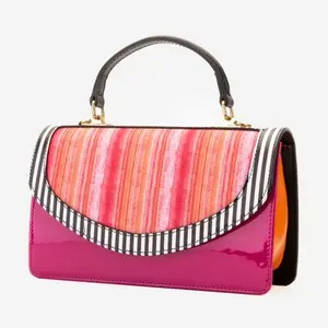 VINCI LEATHER SHOES The Santa Amaro Striped Leather Handbag