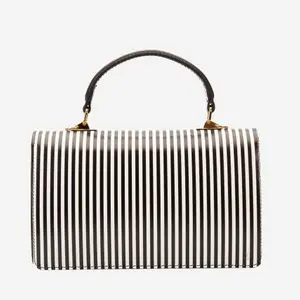 VINCI LEATHER SHOES The Santa Amaro Striped Leather Handbag