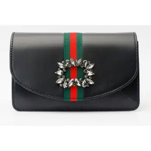 VINCI LEATHER SHOES The Afega Leather Handbag - Black