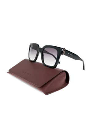 Etro Sunglasses With A Bold Geometric Line And Gold Details