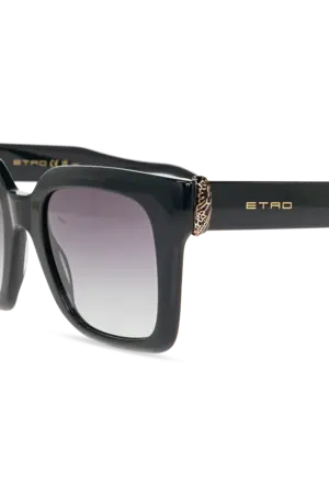 Etro Sunglasses With A Bold Geometric Line And Gold Details