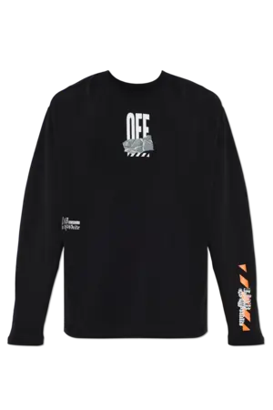 L/AB C/O OFF-WHITE Long-sleeved T-shirt - Black