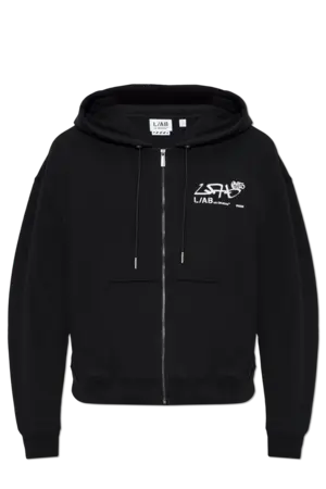 L/AB C/O OFF-WHITE Hoodie With Hood - Black