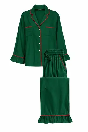 CAROLINA BENOIT Christmas Luxury Matching Set Pajama - Green