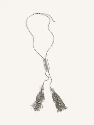 Balmain Long Brass Tassel Necklace