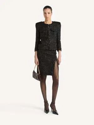 Balmain Sequinned Tweed Jacket