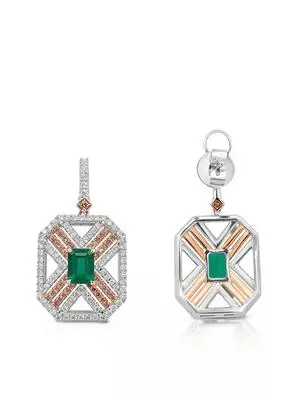 HYT JEWELRY Emerald And Diamond Drop Earrings