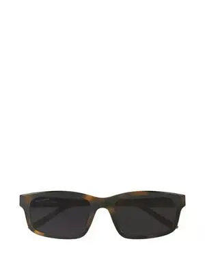 Balenciaga Tortoiseshell-effect Rectangle-frame Sunglasses - Brown