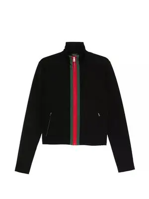 Gucci Stretch Nylon Zip Jacket With Web